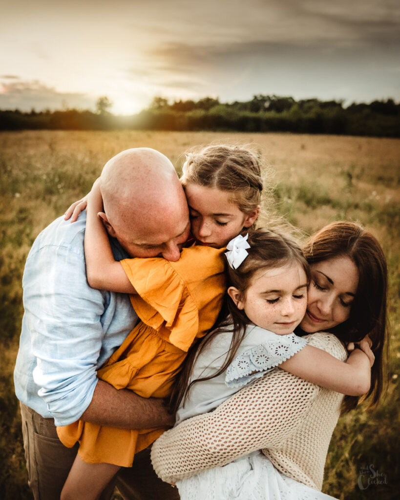 Natural outdoor family photoshoot - and then she clicked